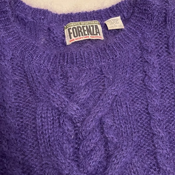 Forenza | Sweaters | Vintage Forenza Mohair Blend Cable Knit Sweater ...